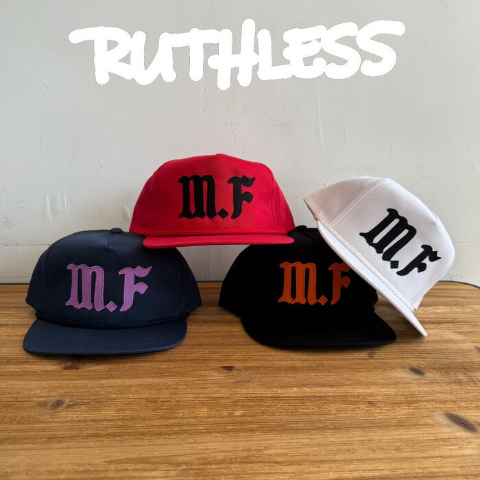 【楽天市場】RUTHLESS (ルースレス) M.F Snap buck cap【キャップ 帽子】【ブラック ネイビー レッド ホワイト ...
