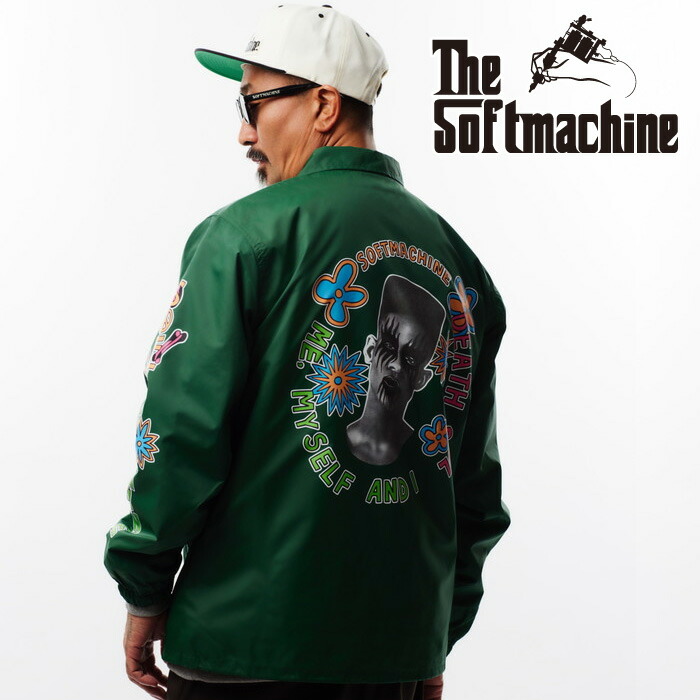 【楽天市場】SOFTMACHINE (ソフトマシーン)DEATH SOUL JK【コーチジャケット】【ブラック グリーン タトゥー】【2025 SPRING&SUMMER COLLECTION ...