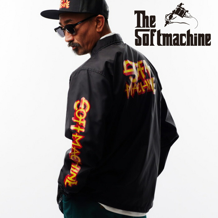 【楽天市場】SOFTMACHINE (ソフトマシーン)MADMAN JK【コーチジャケット】【ブラック グリーン タトゥー】【2025 SPRING&SUMMER COLLECTION】【お ...