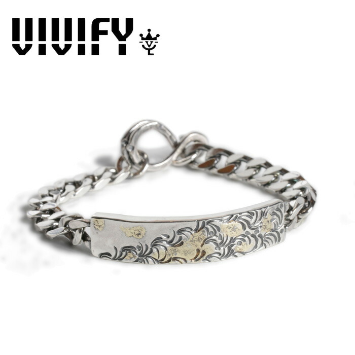 【楽天市場】VIVIFY(ヴィヴィファイ)(ビビファイ)Arabesque Back Hallmarks ID Bracelet w/gold【VIVIFY ブレスレット】【VFB-192 ...