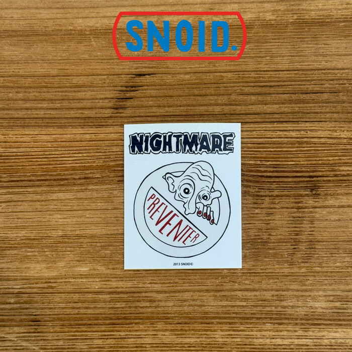 【楽天市場】SNOID(スノイド)NIGHTMARE PREVENTER STICKER 【ステッカー】【RAT HOLE STUDIO ...