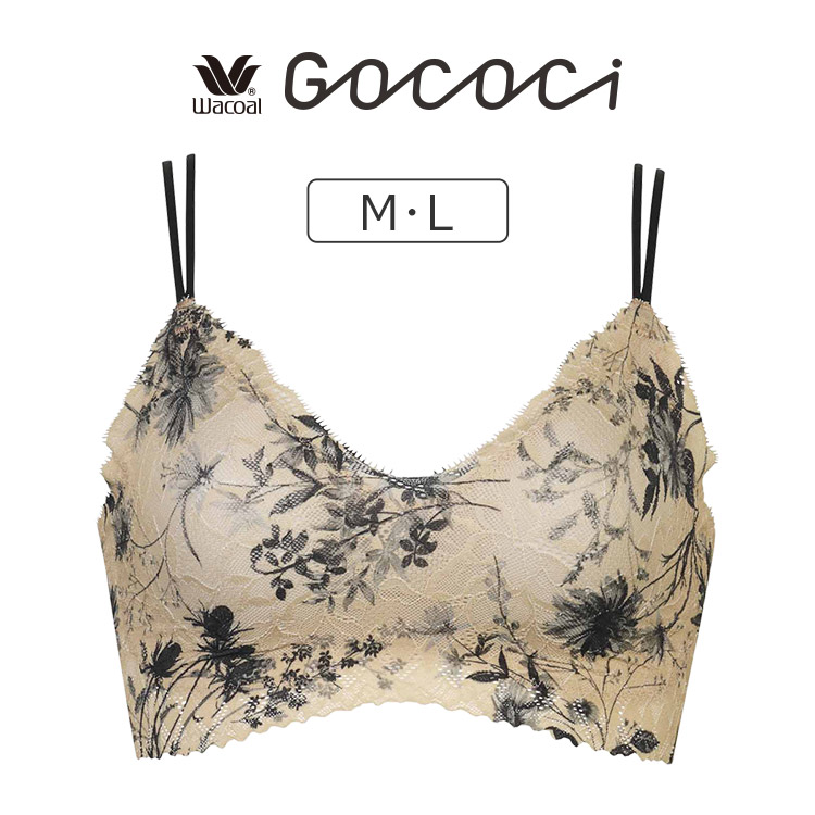 【楽天市場】【25％OFF】ワコール GOCOCi カップ付きハーフトップ ブラレット M/L CGG297：アンテシュクレ インナーワールド