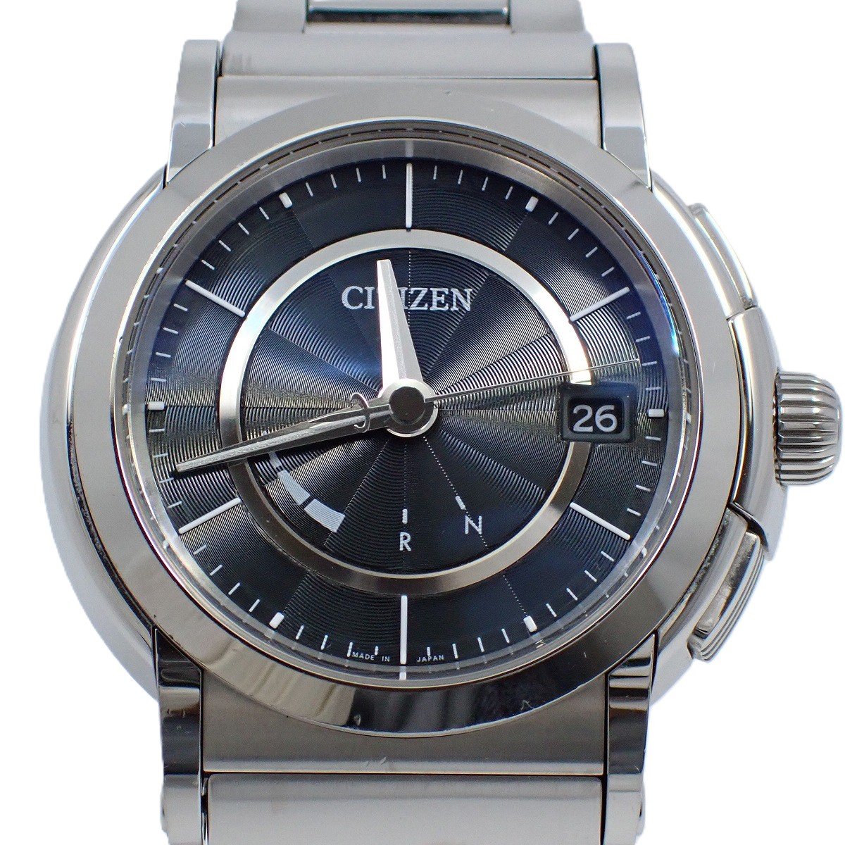 【楽天市場】【中古】シチズン シリーズ8 801 エコドライブ電波 メンズ 腕時計 黒文字盤 純正SSベルト CNG72-0011【いおき質店】：いおき質店 楽天市場店