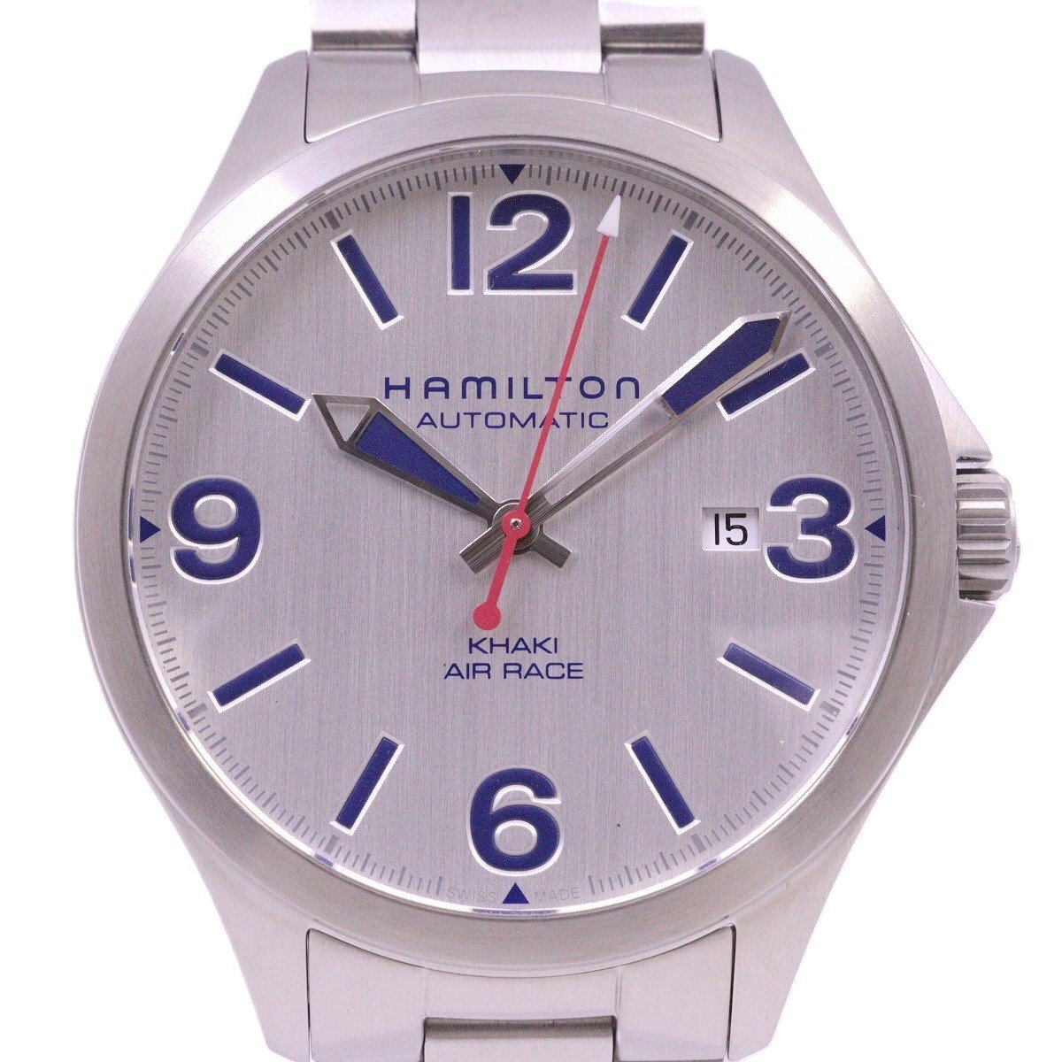 【楽天市場】【中古】【美品】ハミルトン カーキ アビエーション エアレース 自動巻き メンズ 腕時計 シルバー文字盤 純正SSベルト ...