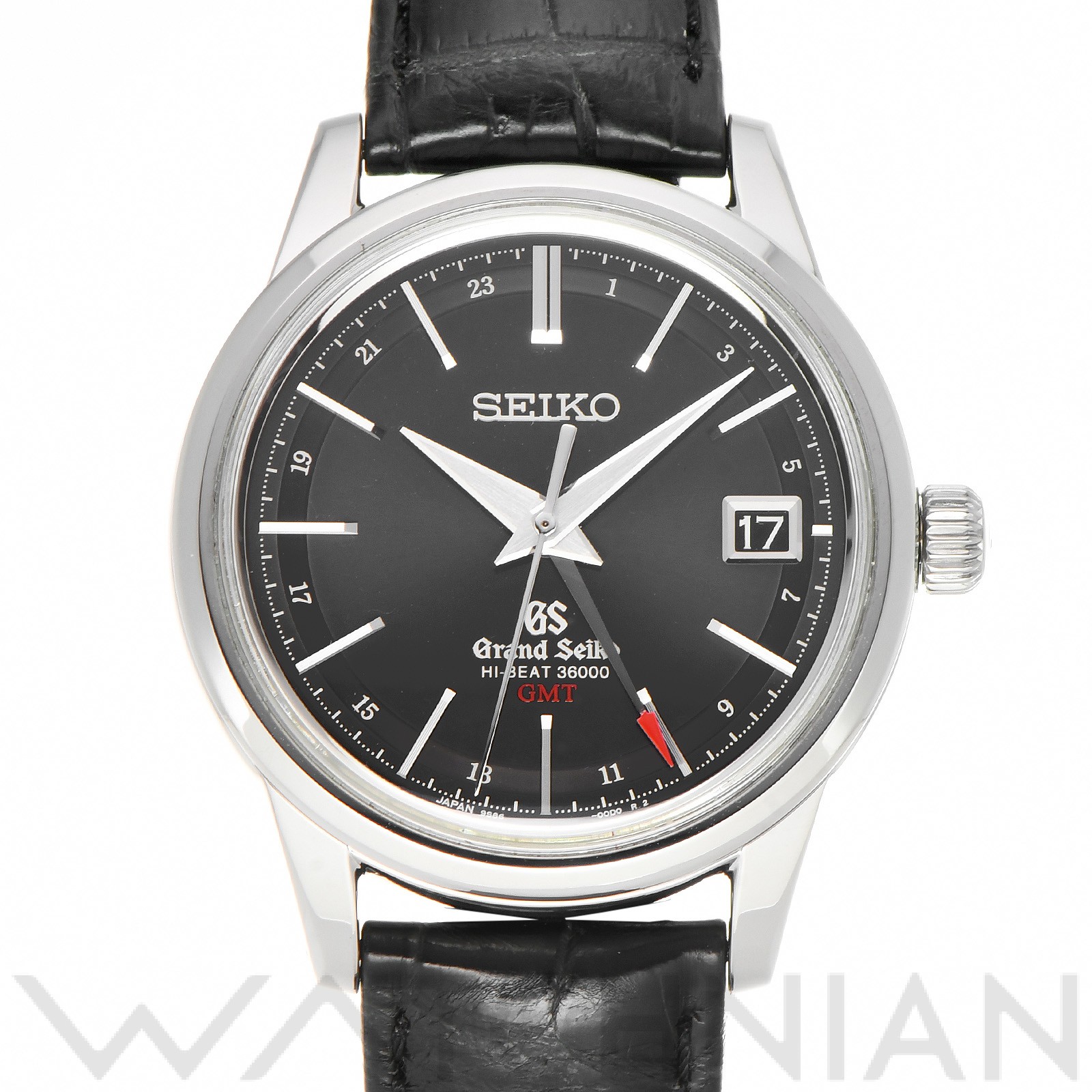 【楽天市場】【中古】 グランドセイコー Grand Seiko メカニカル ハイビート36000 GMT SBGJ019 ブラック メンズ 腕 ...