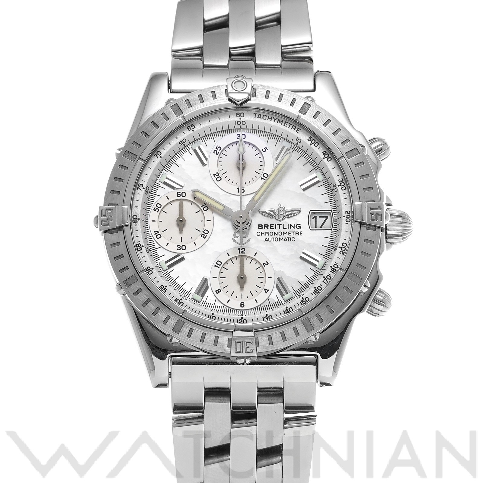 【楽天市場】【中古】 ブライトリング BREITLING クロノマット A13352 ホワイトシェル/シルバー メンズ 腕時計：ウォッチニアン ...