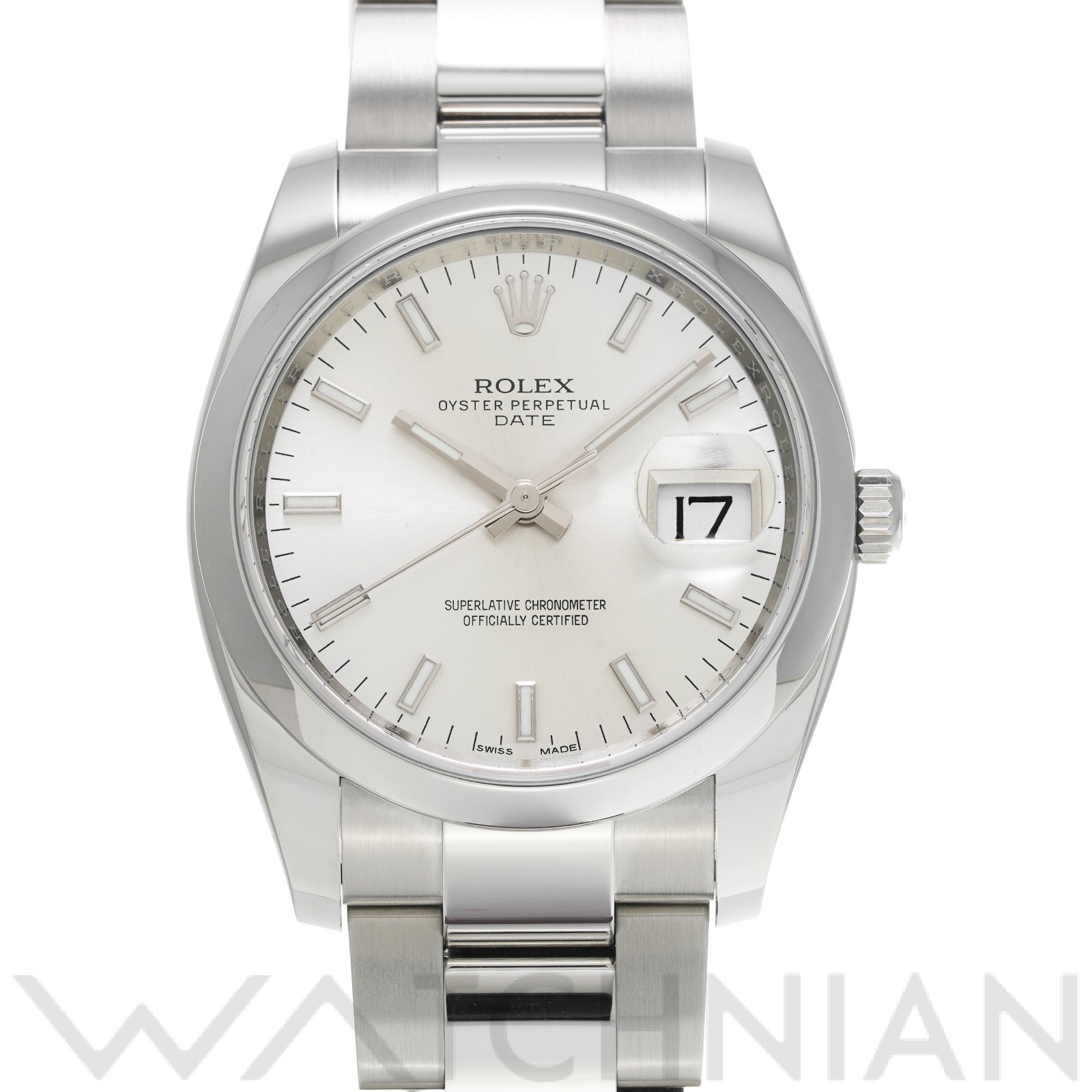 【楽天市場】【中古】 ロレックス ROLEX オイスターパーペチュアル デイト 34 115200 ランダムシリアル シルバー メンズ 腕時計 ...