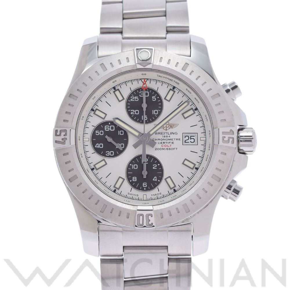 【楽天市場】【中古】 ブライトリング BREITLING コルト クロノグラフ A1338811/G804 シルバー/グレー メンズ 腕時計 ...