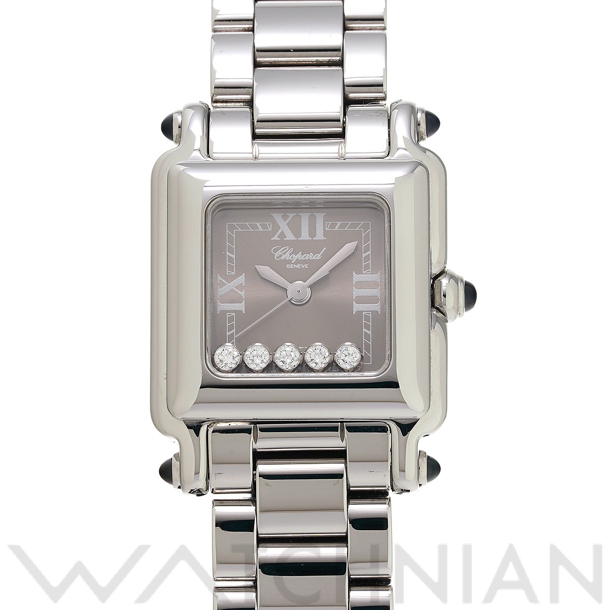 【楽天市場】【中古】 ショパール Chopard ハッピースポーツ ミニスクエア 27/8892-23 グレー/ダイヤモンド レディース 腕 ...