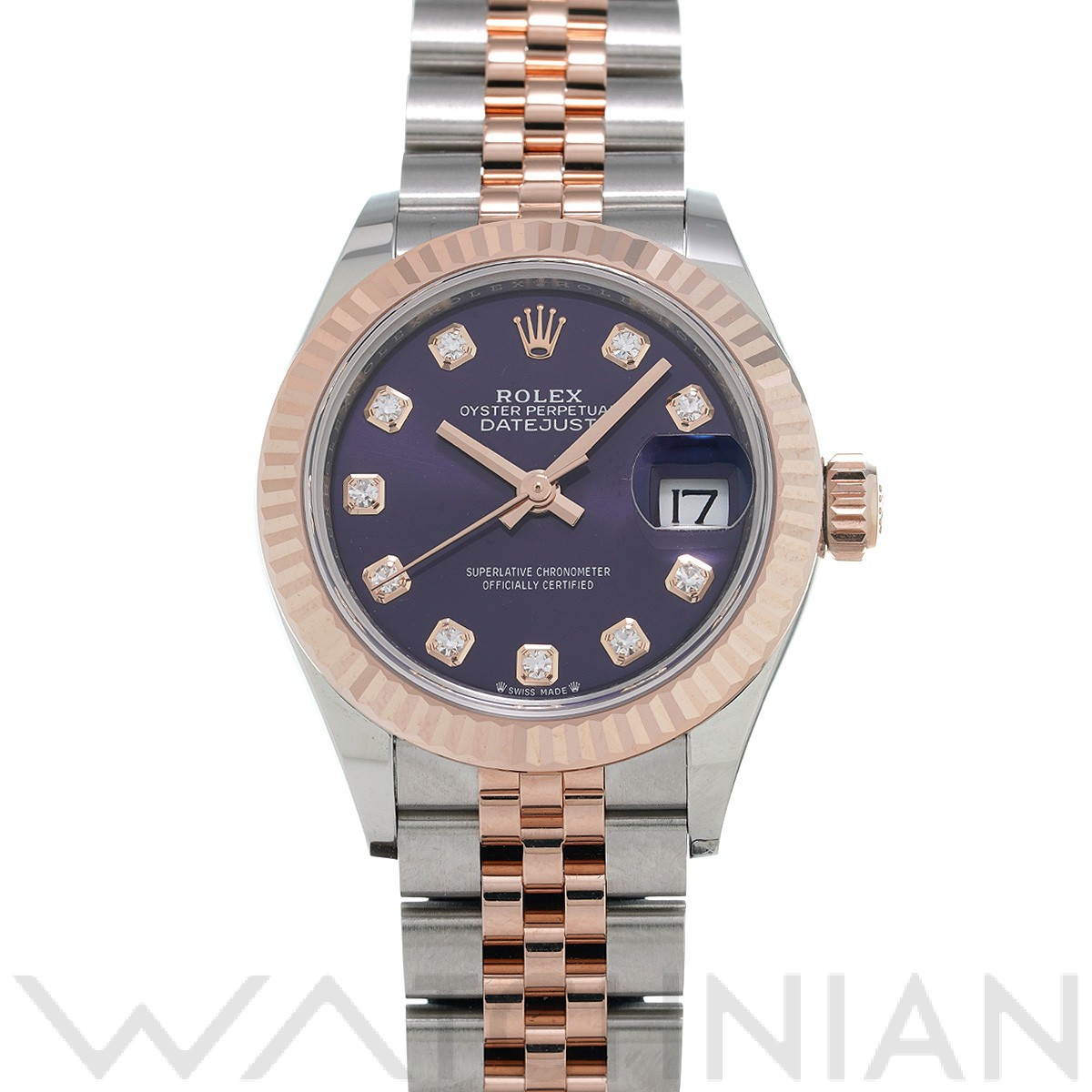 【楽天市場】【中古】 ロレックス ROLEX レディ デイトジャスト 28 279171G ランダムシリアル オーベルジーヌ/ダイヤモンド ...