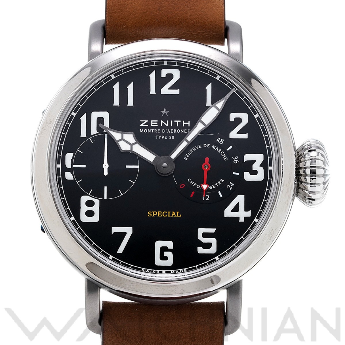 【楽天市場】【中古】 ゼニス ZENITH パイロットウォッチ アエロネフ タイプ20 95.2420.5011/21.C723 ブラック ...