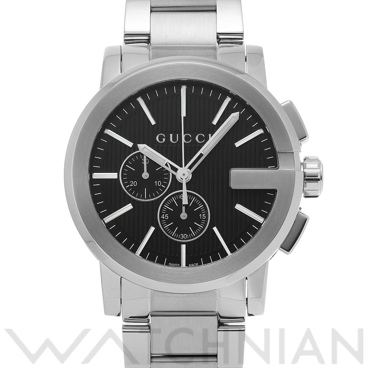 【楽天市場】【中古】 グッチ GUCCI Gクロノ YA101204 ブラック メンズ 腕時計：ウォッチニアン ブランド品専門店