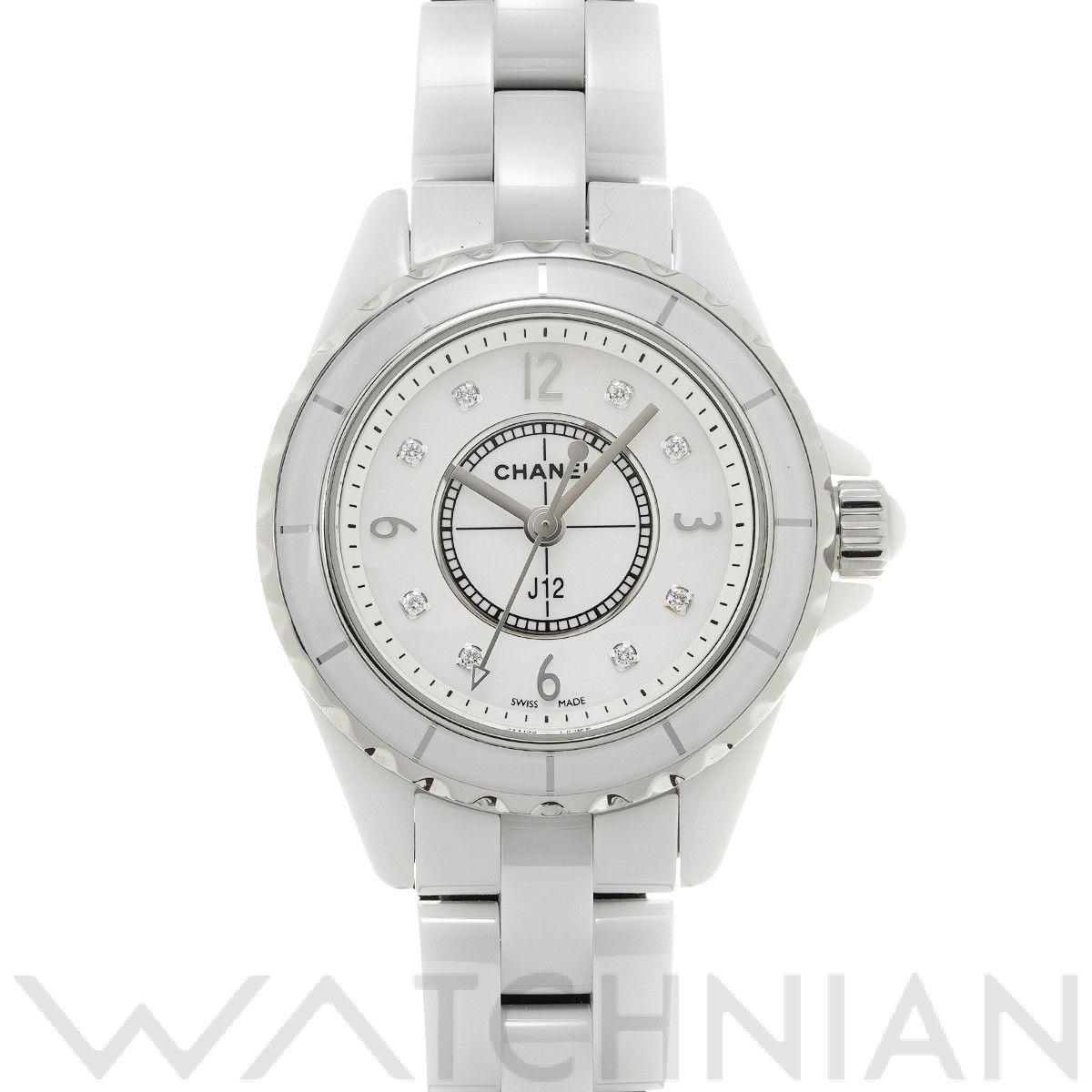 【楽天市場】【中古】 シャネル CHANEL J12 29MM H2570 ホワイトシェル/ダイヤモンド レディース 腕時計：ウォッチニアン ...