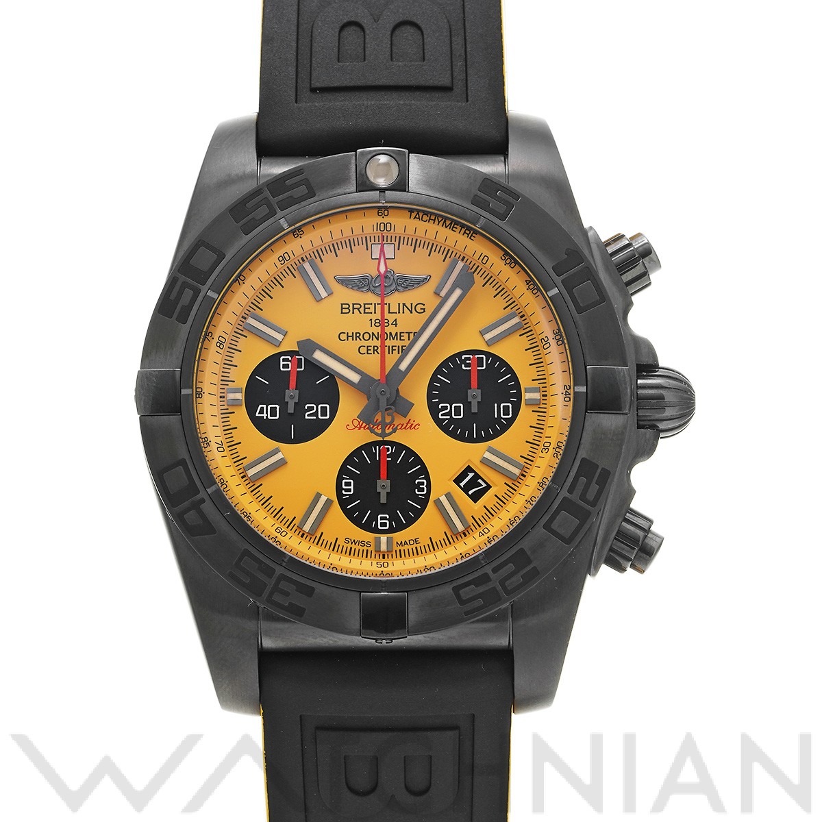 【楽天市場】【中古】 ブライトリング BREITLING クロノマット 44 ブラックスティール MB0111C3/I531 イエロー/ブラック メンズ 腕時計：ウォッチニアン ブランド品専門店