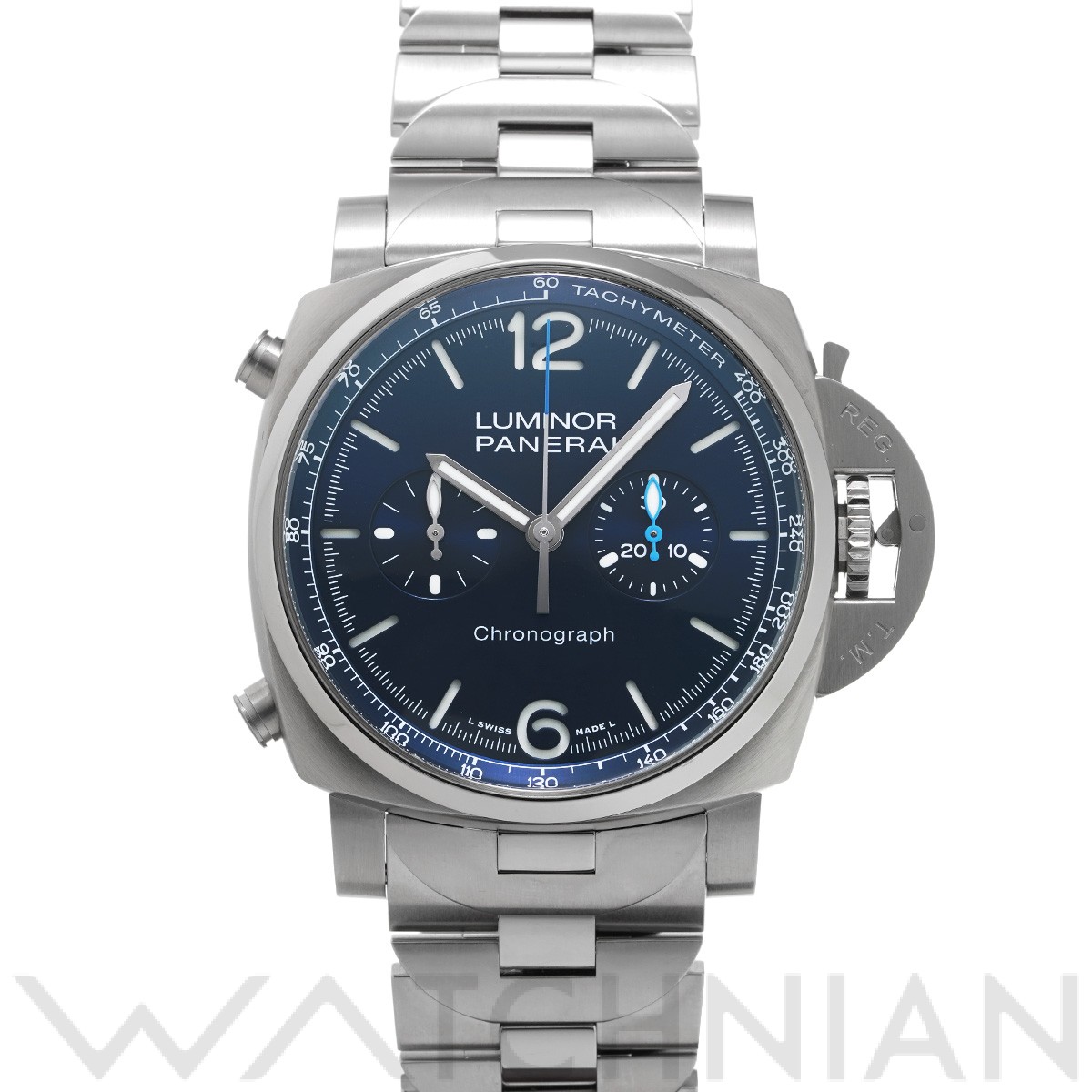 【楽天市場】【ローン60回払い無金利】【中古】 パネライ PANERAI ルミノール クロノ PAM01110 X番(2021年製造) ブルー ...