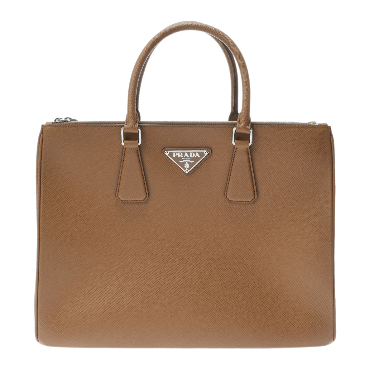 【楽天市場】【未使用】 プラダ PRADA ラージ ガレリア ブラウン/シルバー金具 2VG061 サフィアーノレザー レディース ハンドバッグ：ウォッチニアン ブランド品専門店