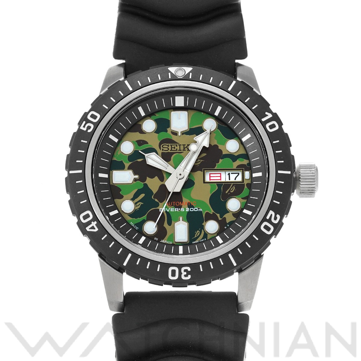 【楽天市場】セイコー SEIKO メカニカル ダイバーズ BAPE SZEL003 グリーンカモフラージュ メンズ 腕時計 セイコー 時計 ...