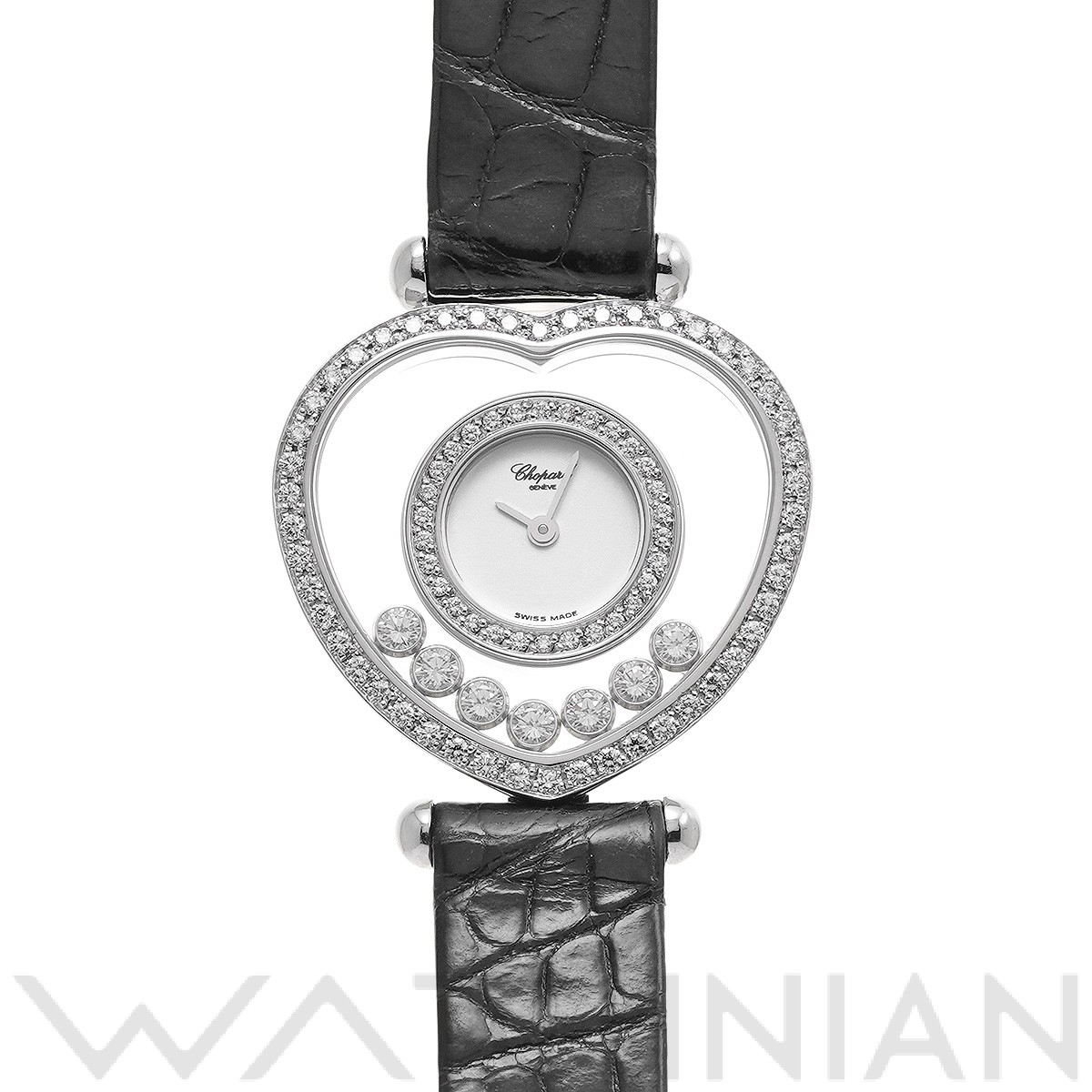 【楽天市場】【ローン60回払い無金利】【中古】 ショパール Chopard ハッピーダイヤモンド ハート 20/4516-1001 ホワイト/ムービングダイヤモンド レディース 腕時計 ...