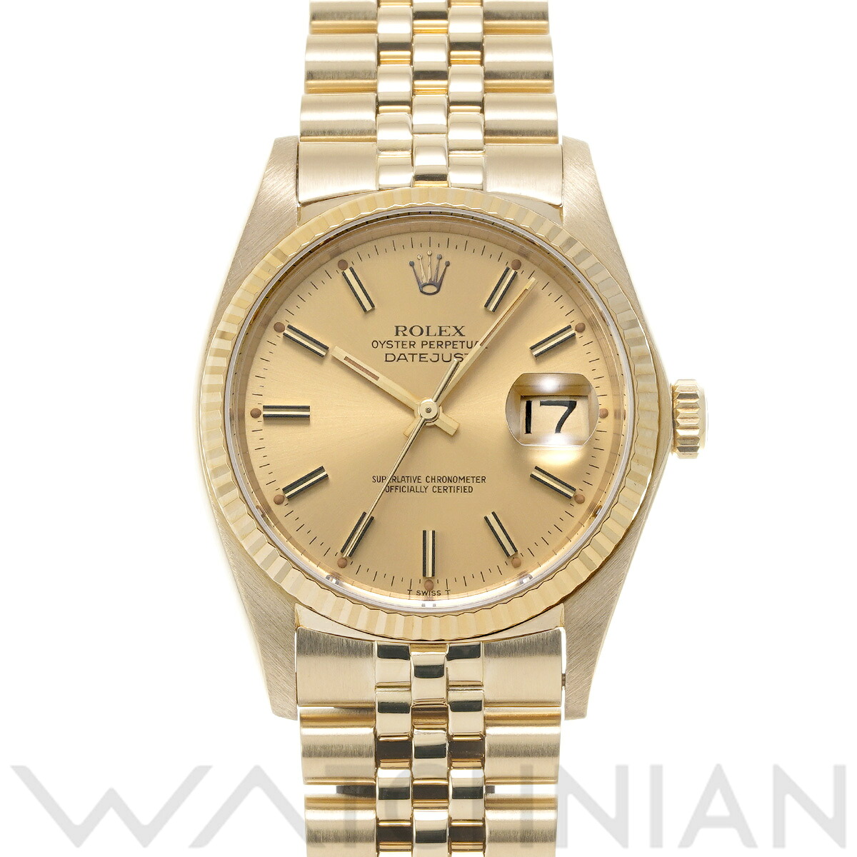 【楽天市場】【ローン60回払い無金利】【中古】 ロレックス ROLEX デイトジャスト 16018 59番台(1979年頃製造) シャンパン ...