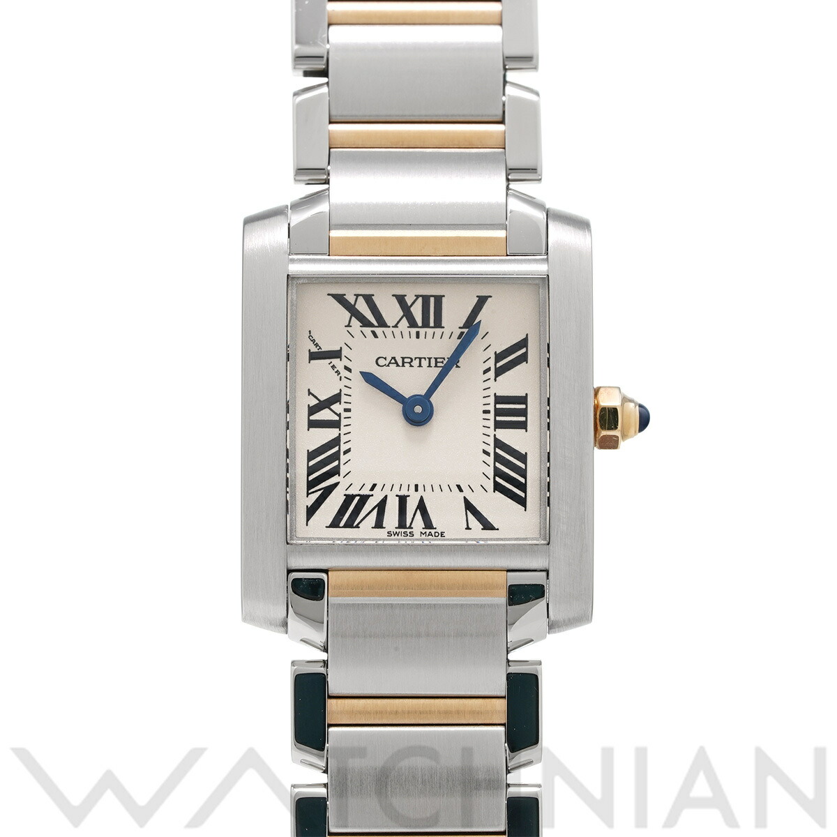 【楽天市場】【ローン60回払い無金利】【中古】 カルティエ CARTIER タンク フランセーズ SM W51007Q4 シルバー レディース ...