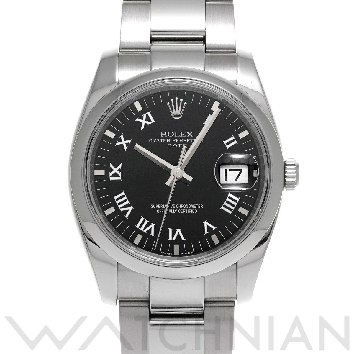 【楽天市場】ロレックス ROLEX オイスターパーペチュアル デイト 115200 Z番(2006年頃製造) ブラック メンズ 腕時計 ...