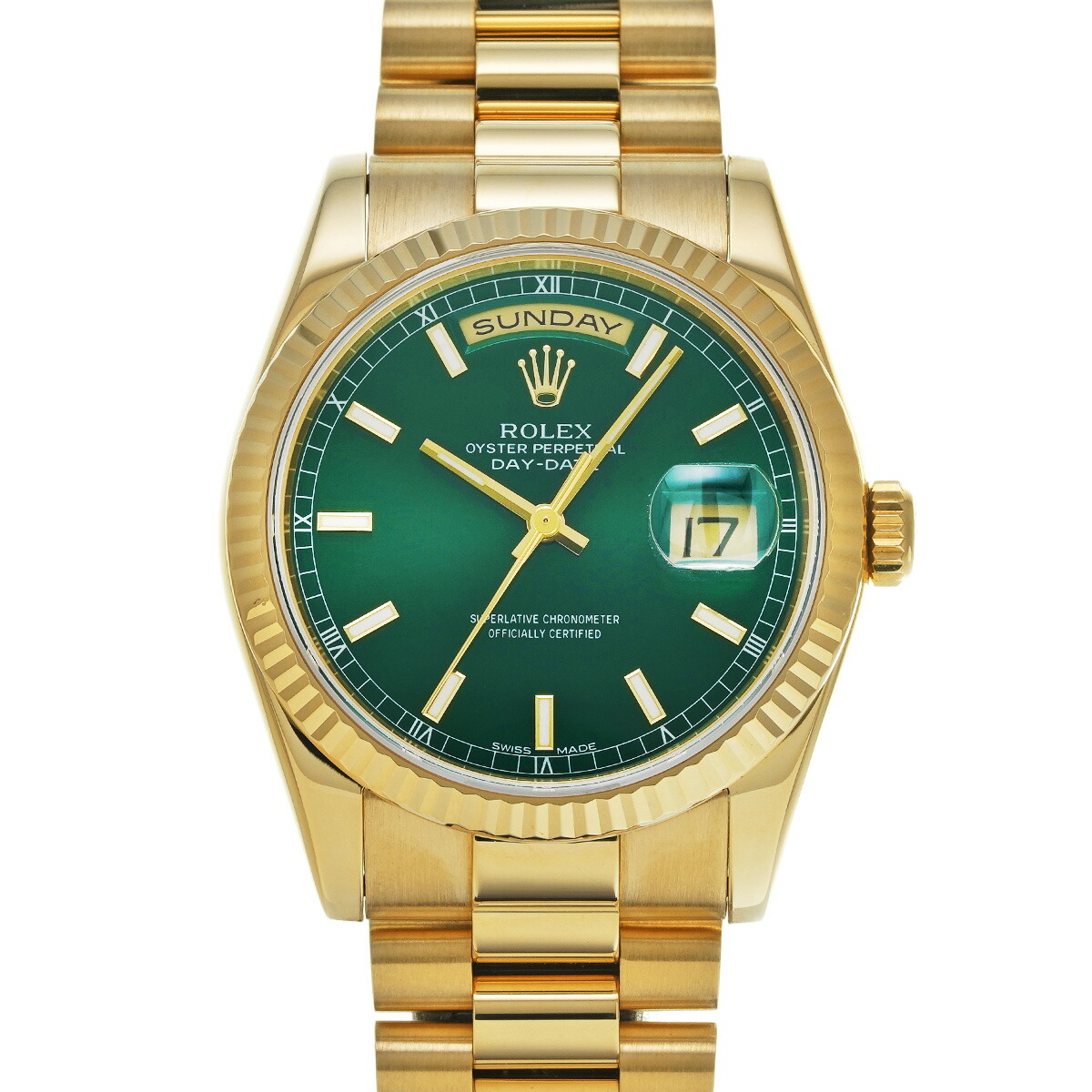 【楽天市場】ロレックス ROLEX デイデイト 118238 K番(2001年頃製造) グリーン メンズ 腕時計 ロレックス 時計 高級腕時計 ...