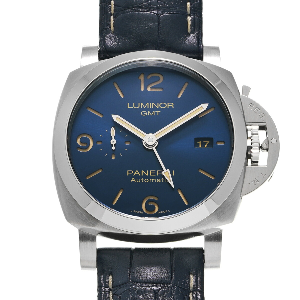 【楽天市場】パネライ PANERAI ルミノール1950 GMT PAM01033 V番(2019年製造) ブルー メンズ 腕時計 パネライ ...