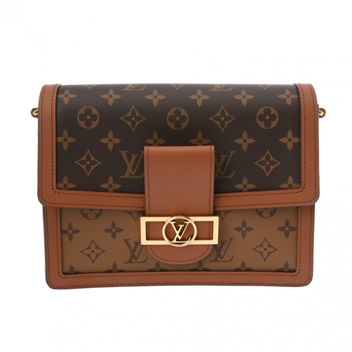 【楽天市場】ルイ ヴィトン LOUIS VUITTON モノグラムリバース ドーフィーヌ MM 旧型 2WAY ブラウン M44391 ...