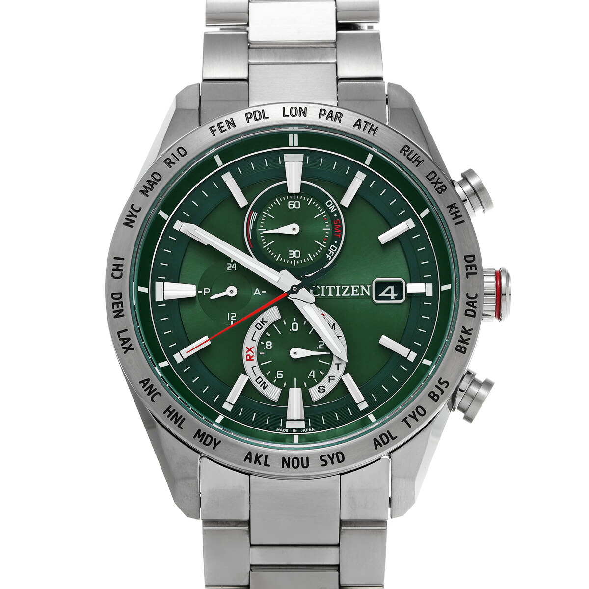 【楽天市場】シチズン CITIZEN アテッサ アクトライン AT8181-63W グリーン メンズ 腕時計 シチズン 時計 高級腕時計 ...