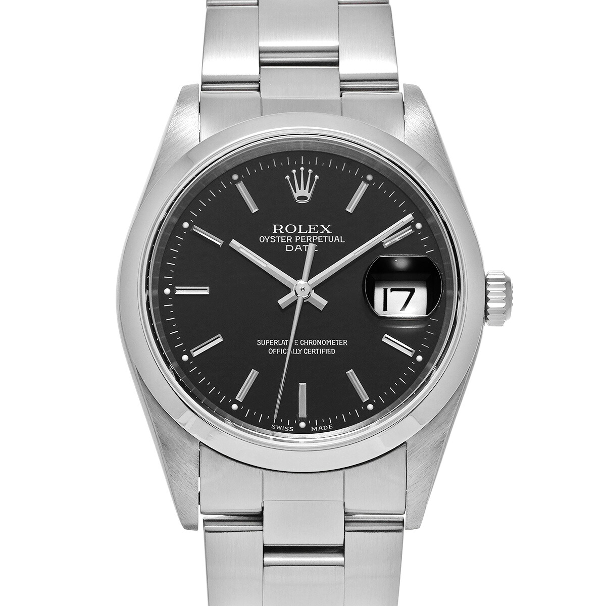 【楽天市場】ロレックス ROLEX オイスターパーペチュアル デイト 15200 K番(2002年頃製造) ブラック メンズ 腕時計 ...