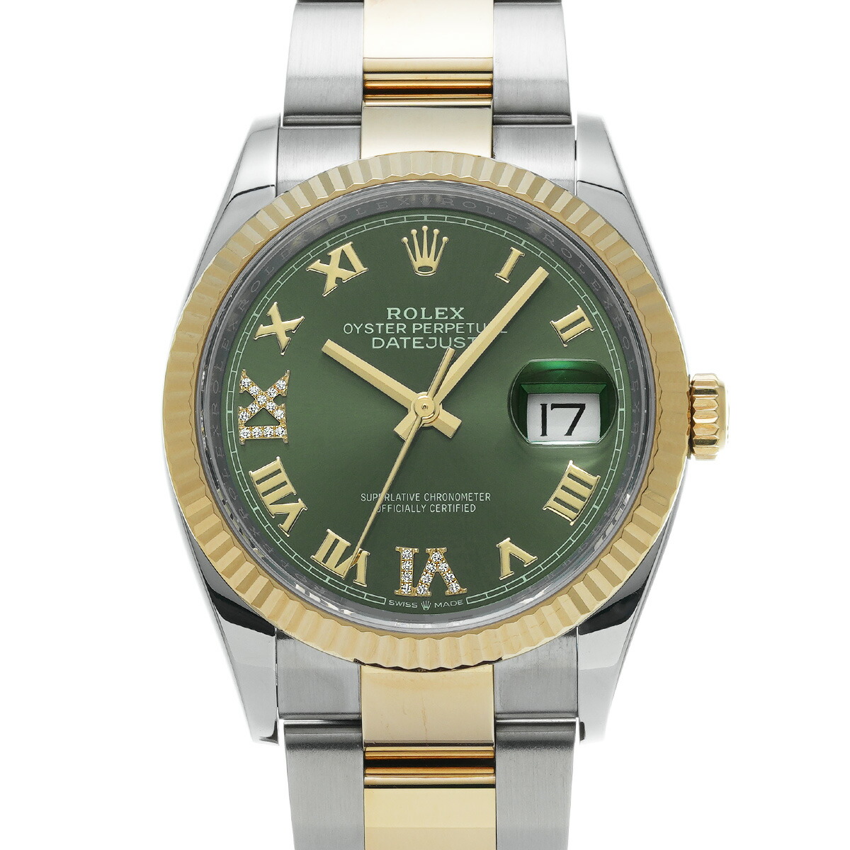 【楽天市場】ロレックス ROLEX デイトジャスト 36 126233G ランダムシリアル オリーブグリーン/ダイヤモンド メンズ 腕時計 ...