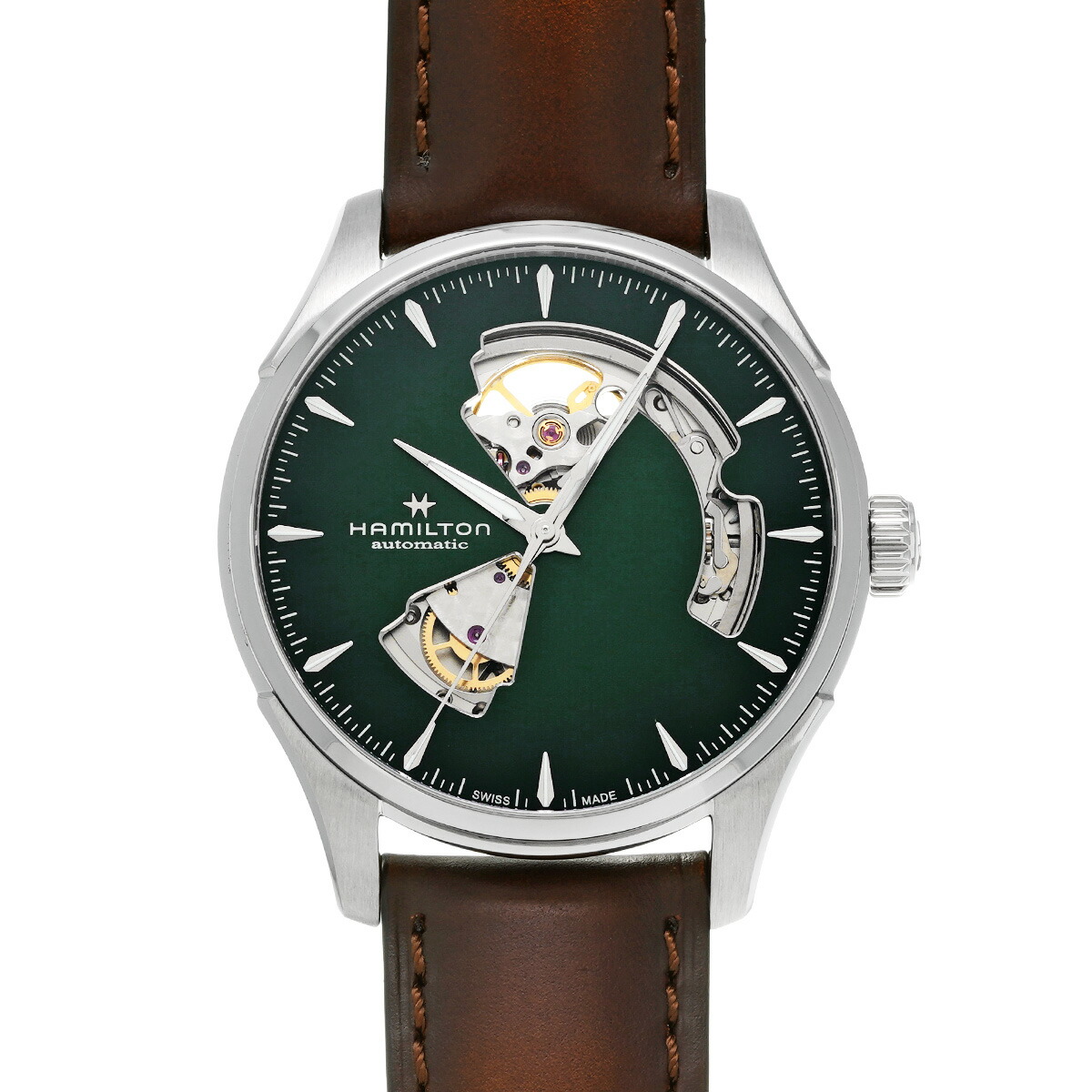 【楽天市場】ハミルトン HAMILTON ジャズマスター オープンハート H32675560 グリーン メンズ 腕時計 ハミルトン 時計 高級 ...