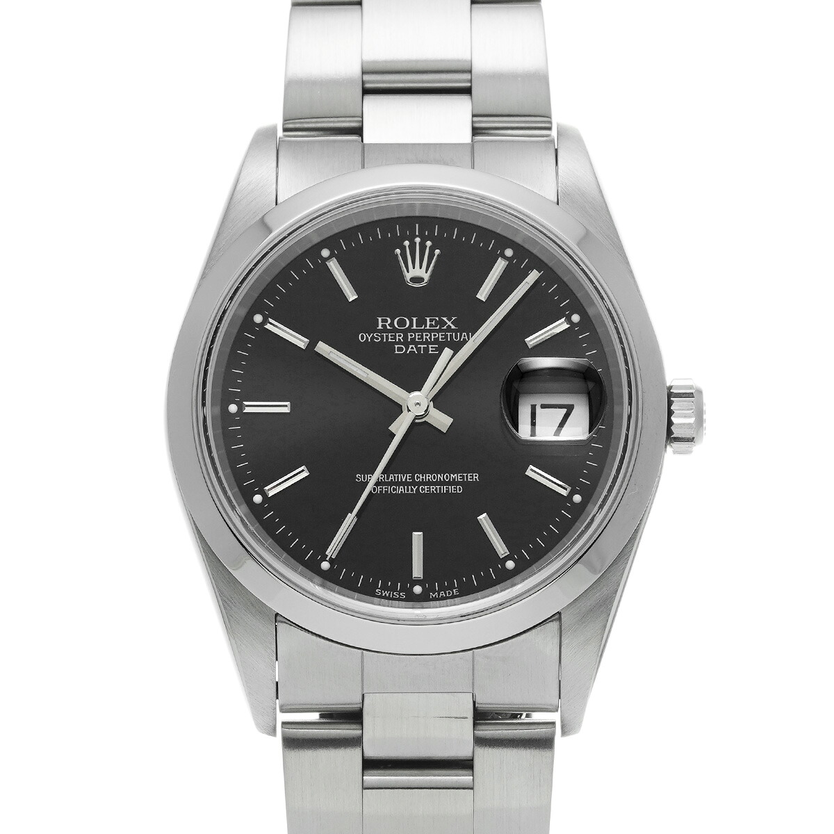 【楽天市場】ロレックス ROLEX オイスターパーペチュアル デイト 15200 K番(2001年頃製造) ブラック メンズ 腕時計 ...