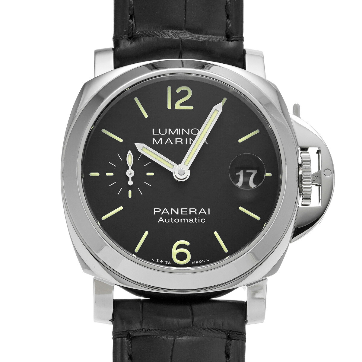 【楽天市場】パネライ PANERAI ルミノール マリーナ PAM01048 U番(2018年製造) ブラック メンズ 腕時計 パネライ 時計 ...