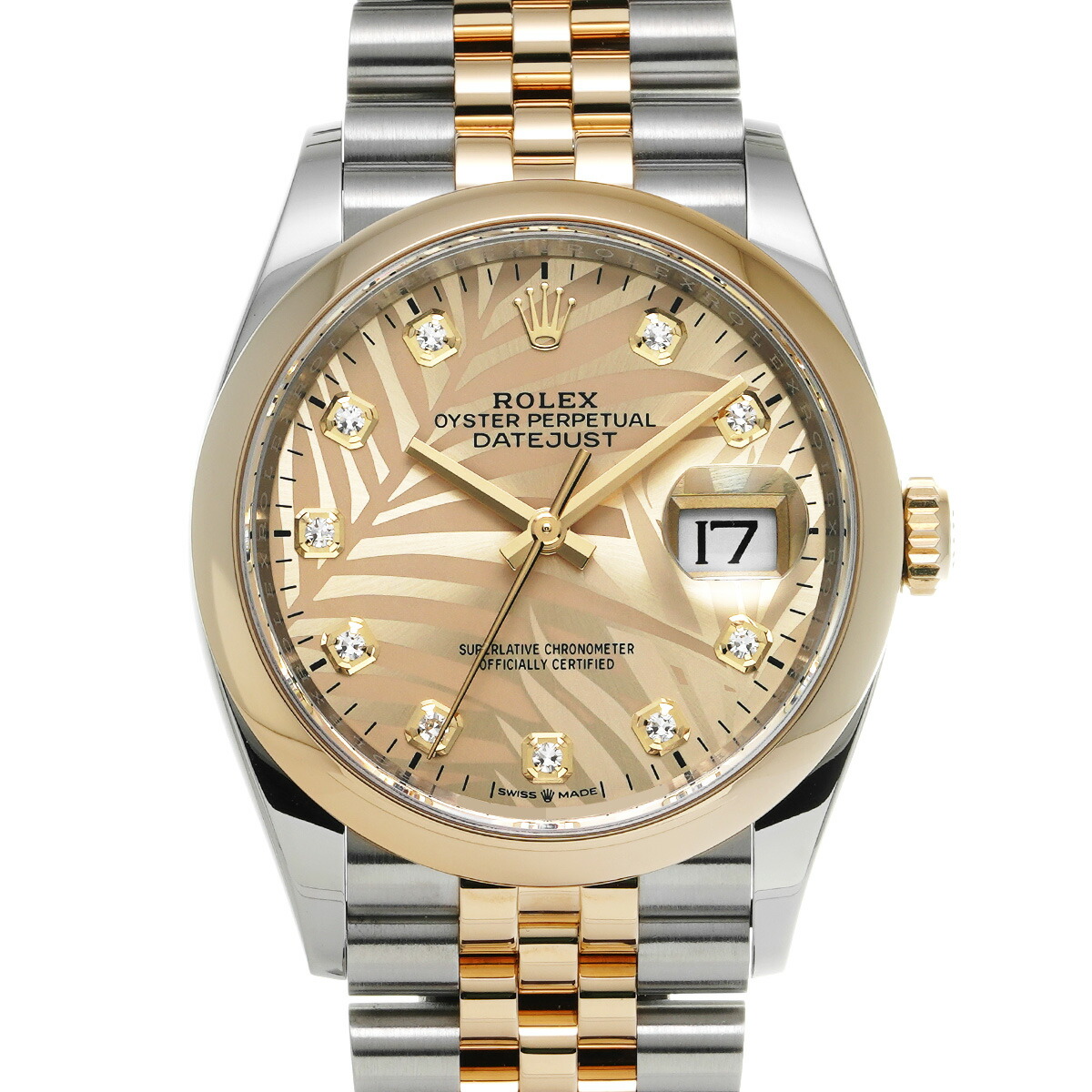 【楽天市場】ロレックス ROLEX デイトジャスト 36 126203G ランダムシリアル ゴールデン パームモチーフ/ダイヤモンド メンズ ...