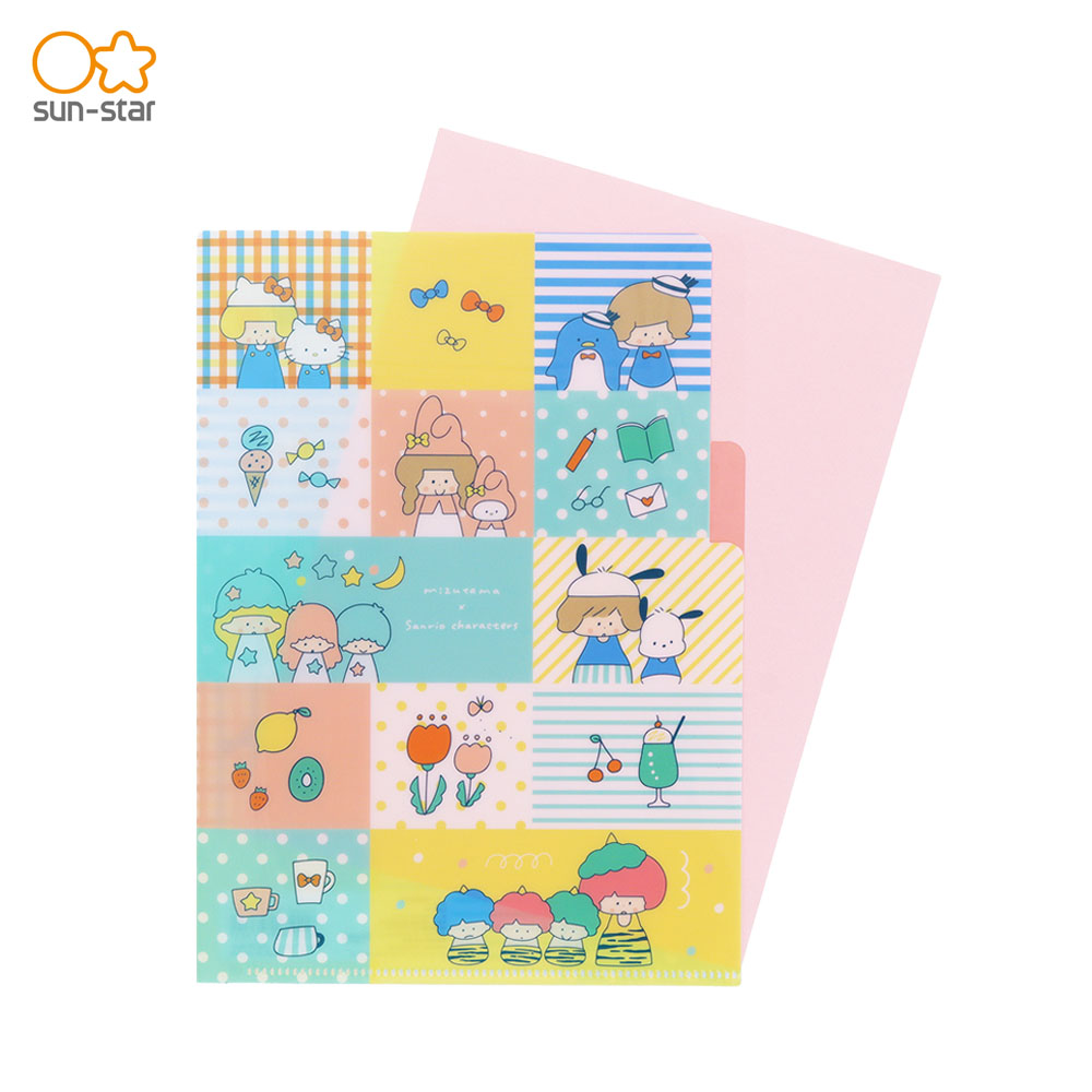 【楽天市場】サンスター文具 mizutama×サンリオキャラクターズ クリアファイルA5 3P ブロック S2173280 ファイル A5サイズ 3ポケット 文具 文房具 雑貨 書類整理 収納 ...