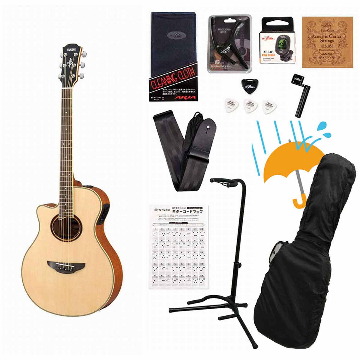 【楽天市場】YAMAHA / APX700II L Natural (NT) 【左利き用】 ヤマハ エレアコ アコースティックギター アコギ ...