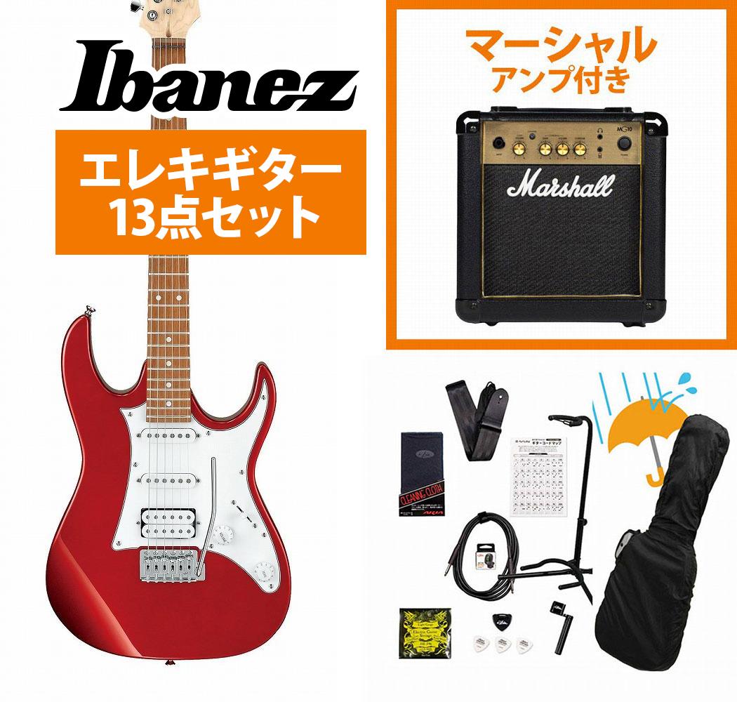 【楽天市場】Ibanez / GRX40-CA (Candy Apple) GIO Series 入門用 Marshall MG10アンプ付属 ...