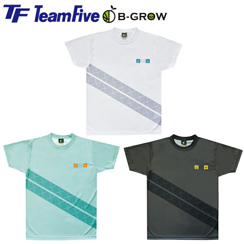 【楽天市場】【即日発送】 TeamFive チームファイブ B-GROW CONCEPT TEE チャコール ホワイト ミントグリーン BT-1506SU BT-1508SU BT ...
