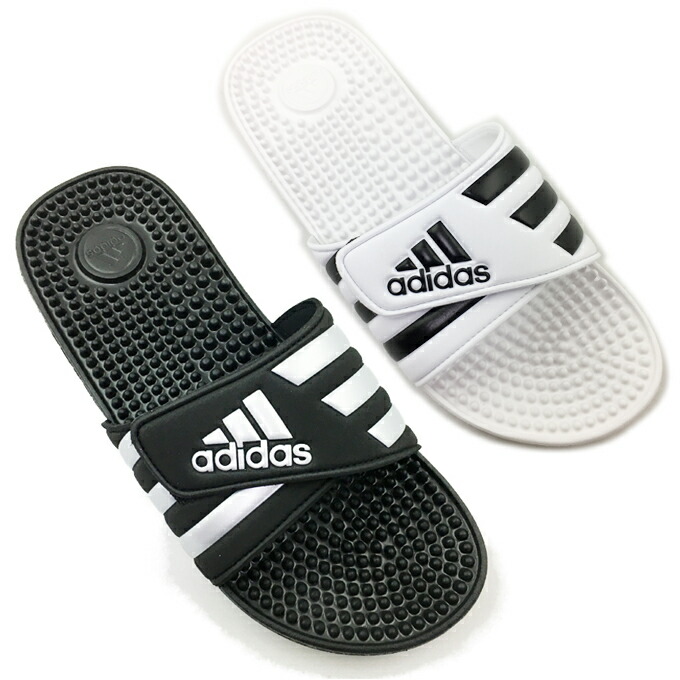 【楽天市場】シャワーサンダル アディダス アディサージ adidas ADISSAGE F35573 F35577 ホワイト×ブラック ...