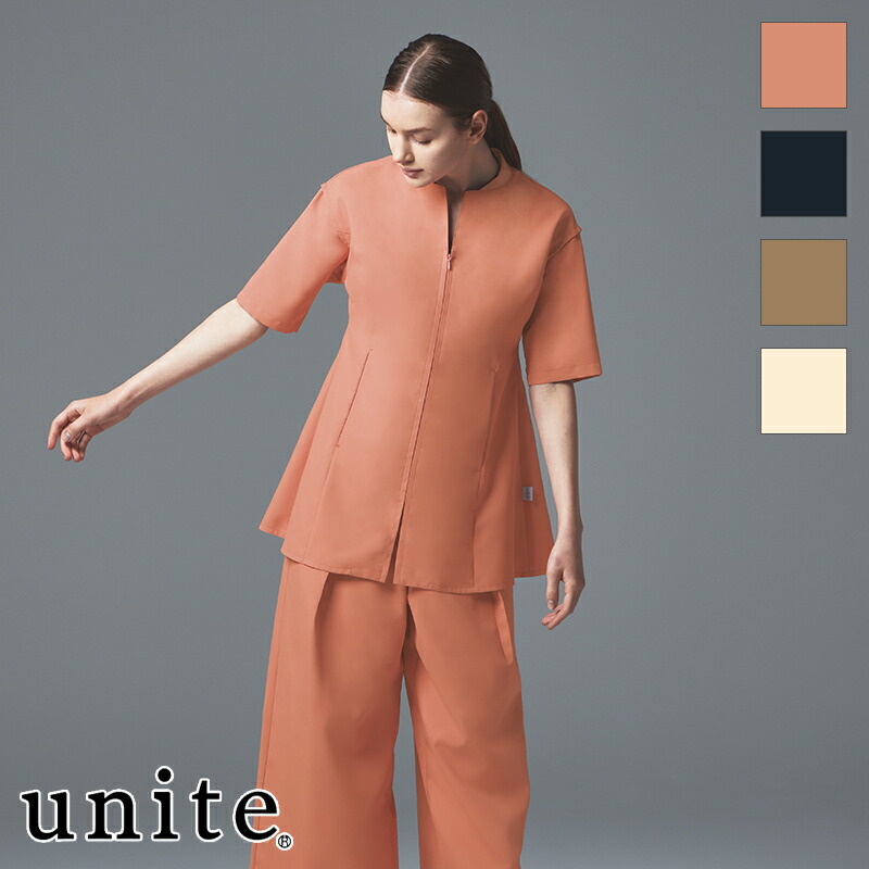 【楽天市場】白衣 ファスナースクラブ 半袖 [女性用] DOM-0004 UNITE DIVISION OF ME unite ユナイト CHITOSE チトセ 医療白衣 看護師 ナース 医師 ...