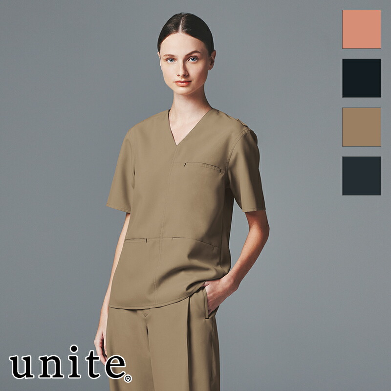 【楽天市場】白衣 スクラブ 半袖 [男女兼用] DOM-0020 UNITE DIVISION OF ME unite ユナイト CHITOSE チトセ 医療白衣 看護師 ナース 医師 ...