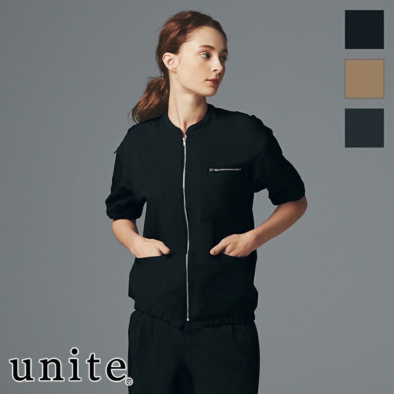 【楽天市場】白衣 ファスナースクラブ 半袖 [男女兼用] DOM-0024 UNITE DIVISION OF ME unite ユナイト CHITOSE チトセ 医療白衣 看護師 ナース ...