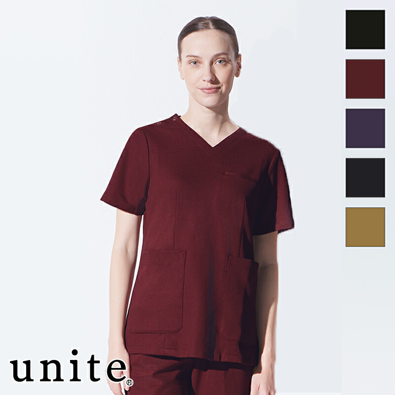 【楽天市場】白衣 スクラブ 半袖 [女性用] UN-0074 unite ユナイト CHITOSE チトセ 医療白衣 看護師 ナース 医師 ドクター クリニック ユニフォーム：バートル作業 ...