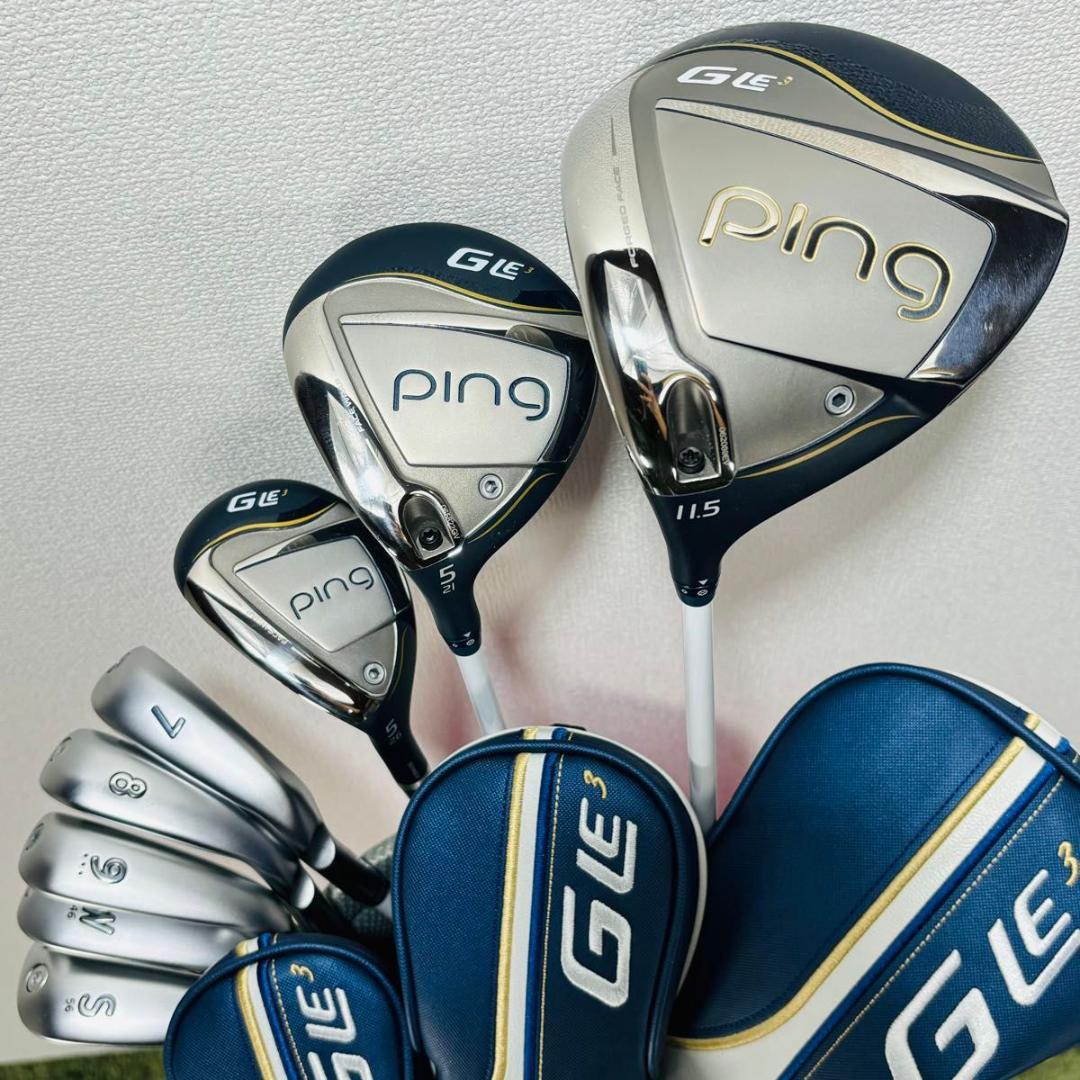 【楽天市場】【中古】ピン G Le3 レフティ 8本セット レディースゴルフ 初心者 入門 未使用品 PING G Le3 ULT 250J ...