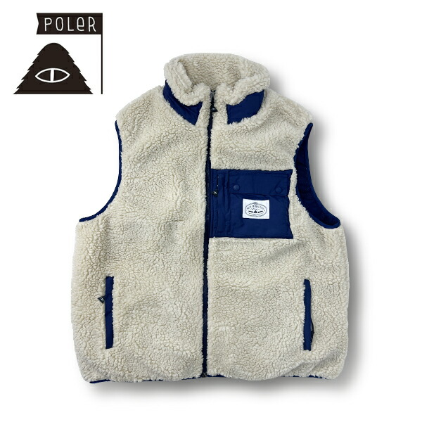【楽天市場】POLER(ポーラー)2023A/WPOLER JACQUARD SHERPA VESTCREAMベストアウトドアキャンプ：iS ...