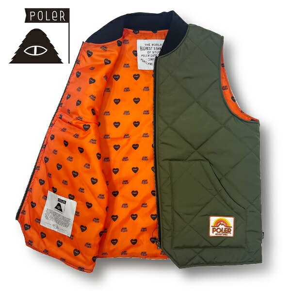 【楽天市場】POLER(ポーラー)2023A/WPOLER DIAMOND QUILTED VEST2Colorベストアウトドアキャンプ：iS OLLiES 楽天市場店
