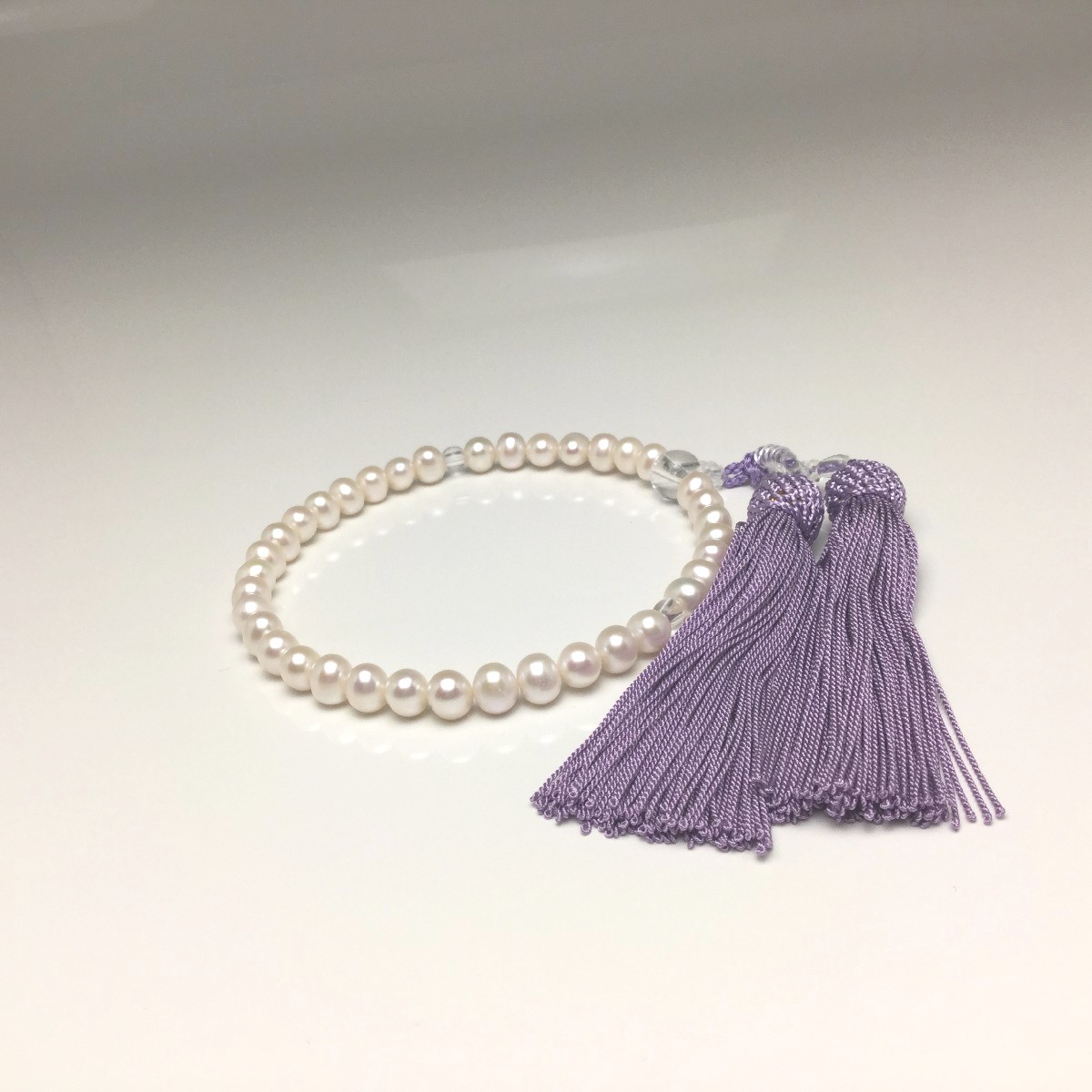 【楽天市場】真珠 念珠（数珠） パール 淡水真珠 7.0-7.5mm ホワイト 人絹房 74175 イソワパール：伊勢志摩の真珠専門店 IsowaPearl