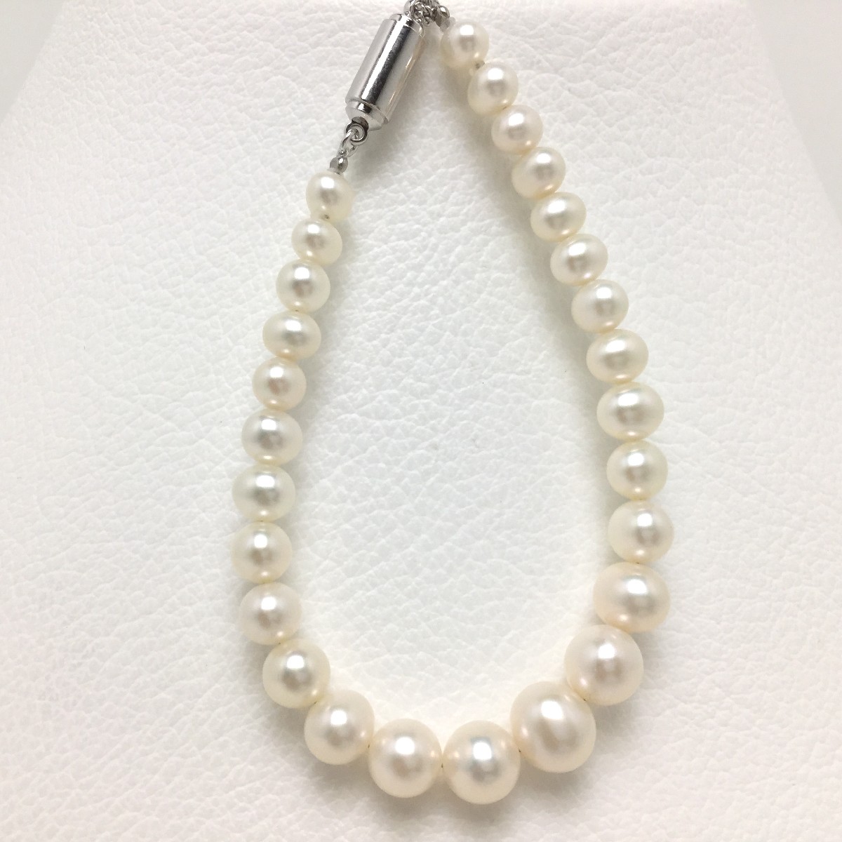 【楽天市場】真珠 ブレスレット パール 淡水真珠 4.0-8.0mm ホワイト マグネット 72951 イソワパール：伊勢志摩の真珠専門店 ...