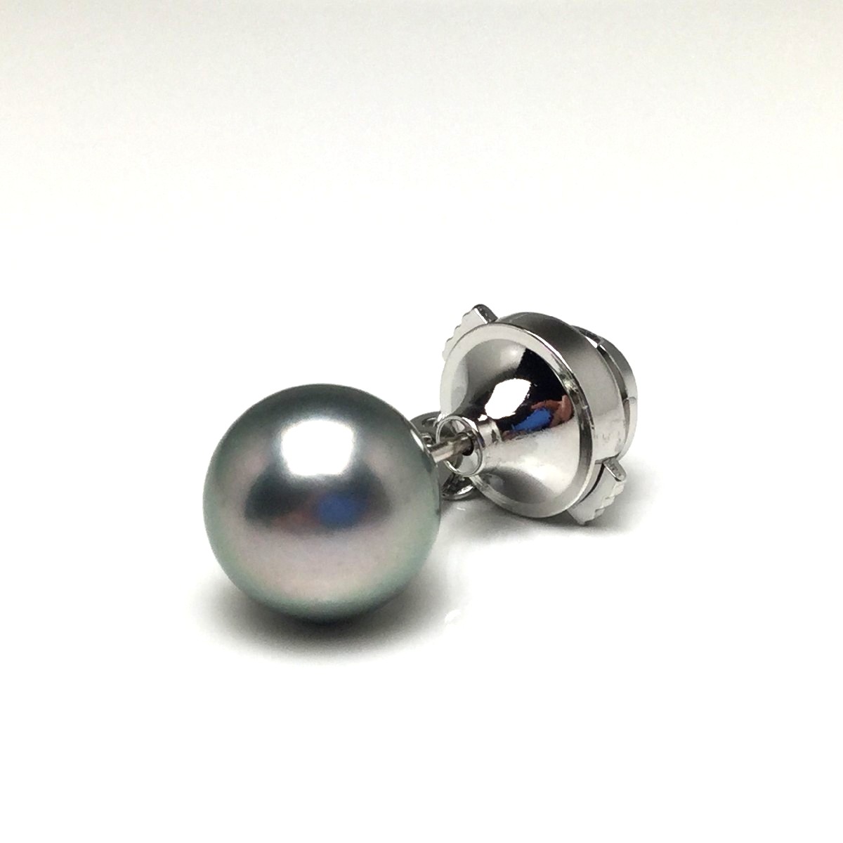 【楽天市場】真珠 ネクタイピン パール 黒蝶真珠 10.8mm シルバーグレー Pt900 プラチナ 針 74177 イソワパール：伊勢志摩の ...